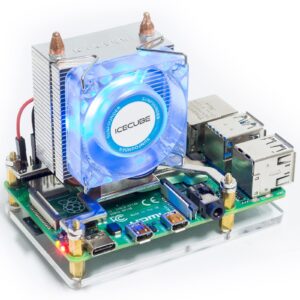 sunfounder raspberry pi cooling fan, raspberry pi ice tower cooler, cooling 4 chips with rgb led, raspberry pi heatsink, quiet cooling fan radiator for raspberry pi 4 model b 3b+