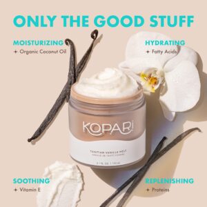 Kopari Organic Tahitian Vanilla Coconut Melt, Multi Purpose Moisturizer, 100% Unrefined Coconut Oil, Body, Hair and Face, Clean & All Natural, 5 oz