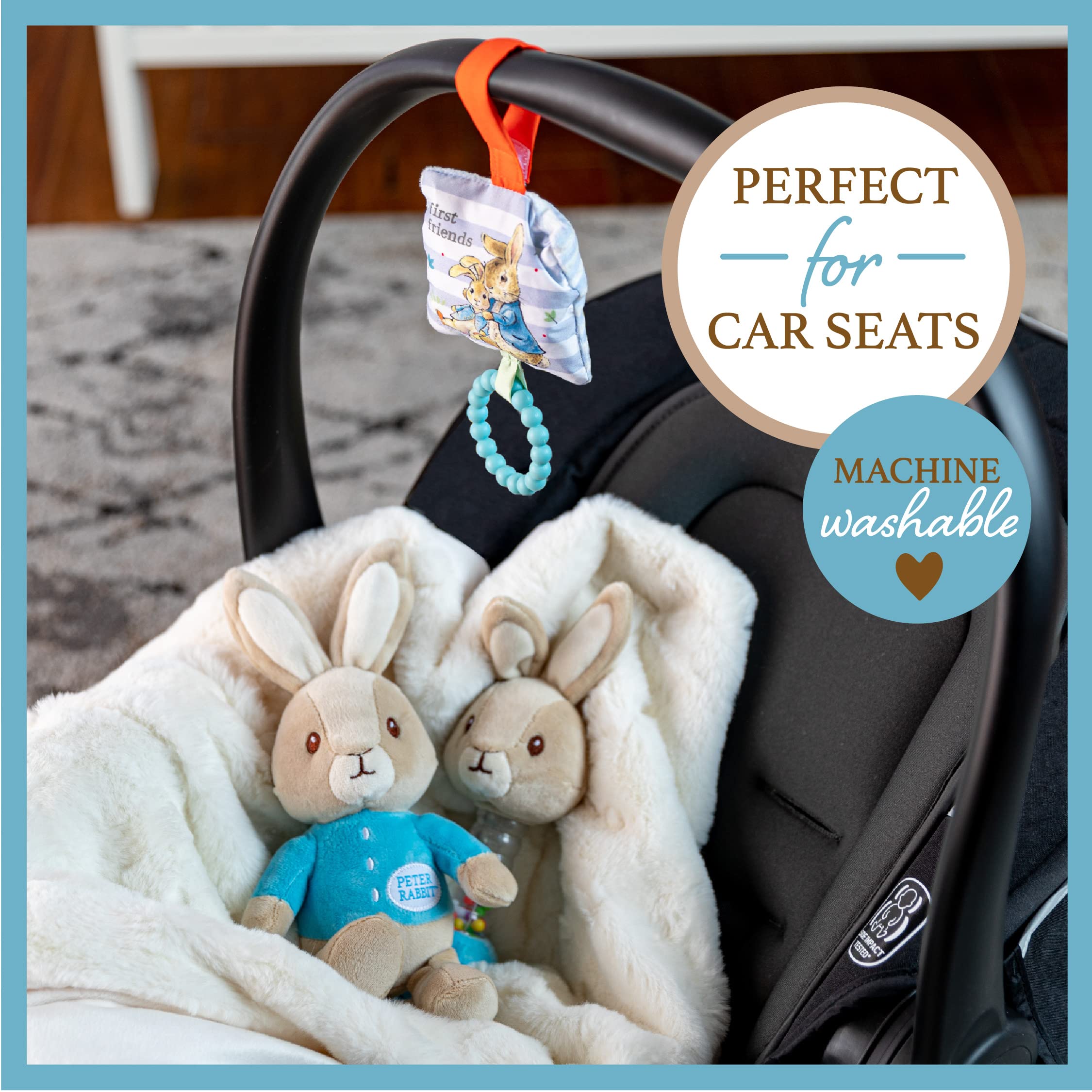 KIDS PREFERRED Beatrix Potter Peter Rabbit Gift Set with Stuffed Animal, Rattle, and Teether