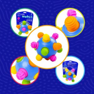 Mobi Woblii Activity Toy - Montessori Toys for 3 Month Old and Up, Sensory Ball Toy for Babies & Toddlers, Teething Toy Made with Food Grade Silicone, BPA and Phthalate Free - Pack of 1