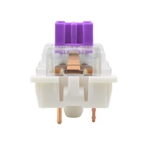 OUTEMU Dust-Proof Purple Switches 3 Pin Key switches Replacement Pack 20 - Gateron& Cherry MX Equivalent DIY Replaceable Switches for Mechanical Gaming Keyboard