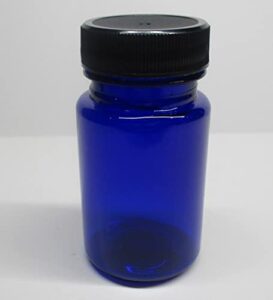 1200cc 4ounce cobalt blue pet packer wide mouth round plastic bottles and caps 6 pack pharmaceutical grade