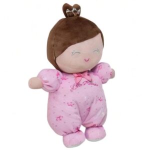 Plush Baby Doll with Rattle, Princess Sarah (Pink, 10 inch)