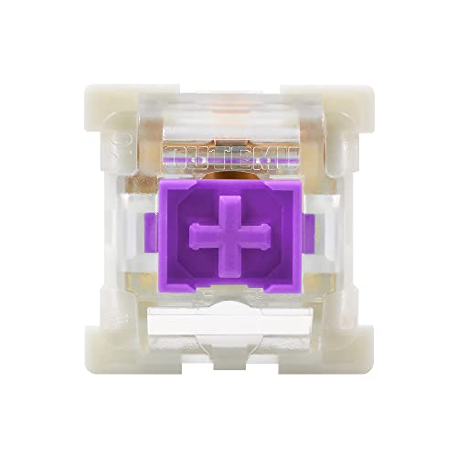 OUTEMU Dust-Proof Purple Switches 3 Pin Key switches Replacement Pack 20 - Gateron& Cherry MX Equivalent DIY Replaceable Switches for Mechanical Gaming Keyboard