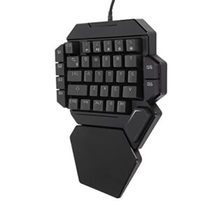 zyyini one handed gaming keyboard, k50 35 keys usb wired single hand keyboard with 6 programmable keys,rgb left handed ergonomic mechanical gaming keyboard,for game/work