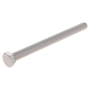 Heyiarbeit M8 Hex Bolt M8-1.25 x 100mm UNC Hex Head Screw Bolts 304 Stainless Steel Fully Threaded Hex Tap Bolts Silver 5pcs