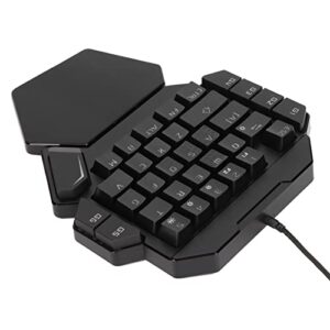 Zyyini One Handed Gaming Keyboard, K50 35 Keys USB Wired Single Hand Keyboard with 6 Programmable Keys,RGB Left Handed Ergonomic Mechanical Gaming Keyboard,for Game/Work