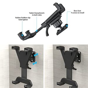 XWXELEC Tablet Holder car Mount Heavy Duty Drill Base, for iPad Pro Air Mini, Samsung Galaxy Tab, Other 6-11.5" Cell Phone and Tablet, iPad Holder for Desk (7-10.6" ipad Holder for Tripod)