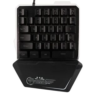 Acogedor One Handed Keyboard 35 Keys Portable Mini Gaming Keypad One-Handed RGB Mechanical Gaming Keyboard with Integrated Palm Rest