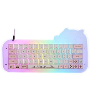 epomaker kitty 138 keys xda profile pbt dye sublimation keycaps set for mechanical gaming keyboard, compatible with cherry gateron kailh otemu mx structure