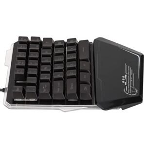 Acogedor One Handed Keyboard 35 Keys Portable Mini Gaming Keypad One-Handed RGB Mechanical Gaming Keyboard with Integrated Palm Rest