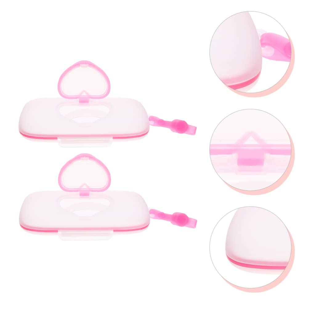 2PCS Container Portable Baby Wipe Dispenser Outdoor Refillable Holder Diaper Wipe Case Storage Box travel wipes case,wipes case,baby wipes dispenser for Travel Home Car Use