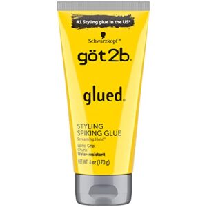 Got2B Glued Styling Spiking Hair Gel 2 - 6 oz tubes + 1 Travel 1.25 oz tube