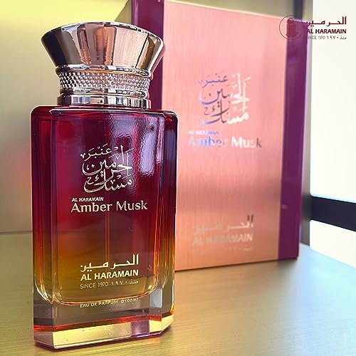 Al Haramain Amber Musk - Arabian Perfume for Women - Long Lasting Perfume for Women - Amber and Musk Fragrances - Eau de Parfum for Women - 3.4 oz