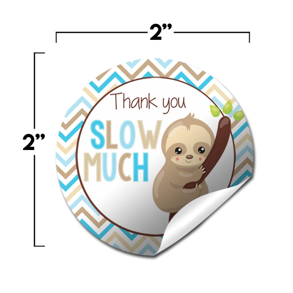 Thank You SLOW Much Sloth Appreciation & Encouragement Sticker Labels, 40 2" Party Circle Stickers by AmandaCreation, Great for Teachers, Co Workers, Employees and Anyone Who Needs to Feel Appreciated