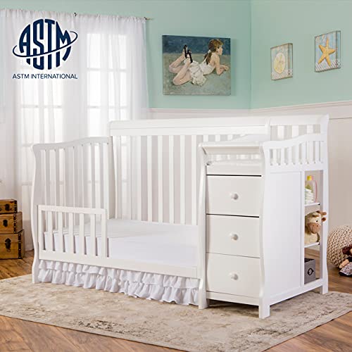 Dream On Me Universal Convertible Crib Toddler Guard Rail in White, Converts Cribs to Toddler Beds, Safety Guard Rail for Toddlers, Made of Solid Wood