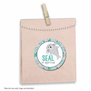 Seal of Approval Appreciation & Encouragement Sticker Labels, 40 2" Party Circle Stickers by AmandaCreation, Great for Teachers, Co Workers, Employees and Anyone Who Needs to Feel Appreciated