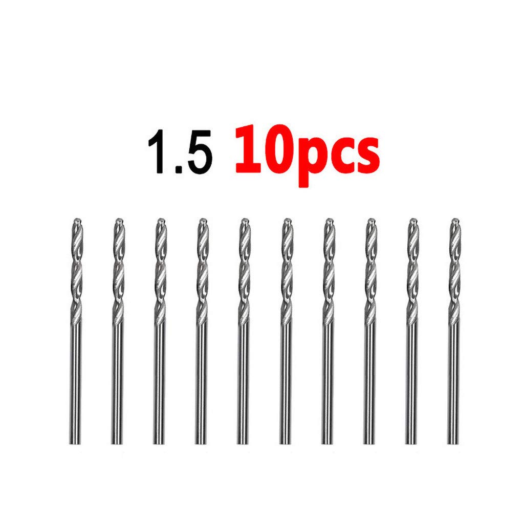 Newii 40Pcs Titanium Coated High Speed Steel Drill Bit Set Tool 1/1.5/2/2.5/3mm, Silver