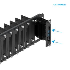 UCTRONICS Jetson Nano Rackmount, 19" 3U Rackmount Supports up to 12 Units, Front Removable with Captive Loose-Off Screws, Compatible with All Nvidia Jetson Nano A02 B01 2G Developer Kit