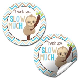 thank you slow much sloth appreciation & encouragement sticker labels, 40 2" party circle stickers by amandacreation, great for teachers, co workers, employees and anyone who needs to feel appreciated