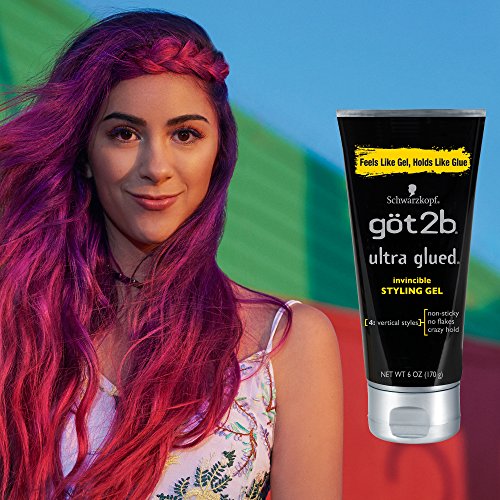 Got2B Ultra Glued Invincible Styling Gel 2 - 6 oz tubes + 1 Travel 1.25 oz tube