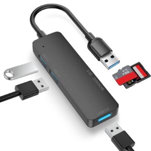 USB 3.0 Hub Multiport Adapter - 5 in 1 USB-C Hub with Mouse, Keyboard, USB Stick and SD/TF Reading Support [Charging Not Supported], for MacBook, Mac Pro, Mac Mini, iMac, PC, Flash Drive, Mobile HDD