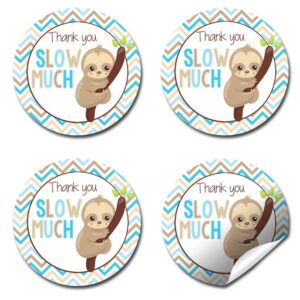 Thank You SLOW Much Sloth Appreciation & Encouragement Sticker Labels, 40 2" Party Circle Stickers by AmandaCreation, Great for Teachers, Co Workers, Employees and Anyone Who Needs to Feel Appreciated