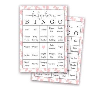 invitationhouse pink baby feet baby shower bingo cards - prefilled - set of 24…