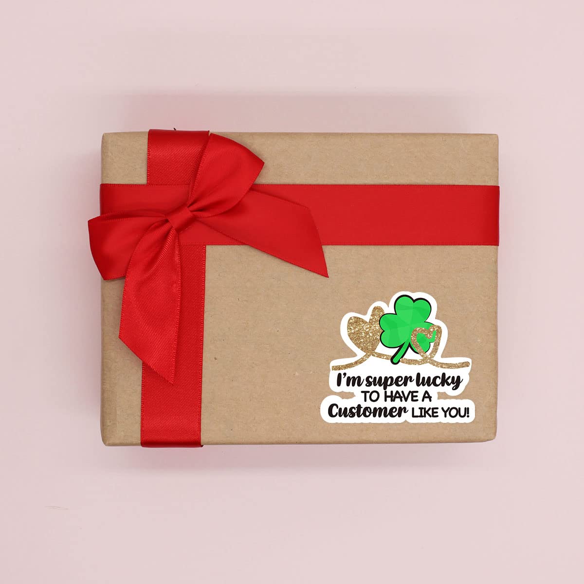 MEYFCLA I’m Super Lucky Patrick's Day Sticker,Cute Small Business Envelopes Stickers for Handmade Goods/Bags Packages ,Patrick's Theme Shop Seals 200 Labels