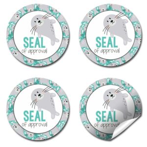 Seal of Approval Appreciation & Encouragement Sticker Labels, 40 2" Party Circle Stickers by AmandaCreation, Great for Teachers, Co Workers, Employees and Anyone Who Needs to Feel Appreciated