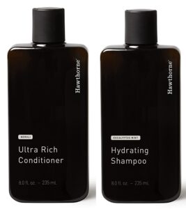 hawthorne hair hydrating shampoo and conditioner set | includes hydrating shampoo and ultra rich conditioner | bundle set of 2 products