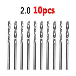 Newii 40Pcs Titanium Coated High Speed Steel Drill Bit Set Tool 1/1.5/2/2.5/3mm, Silver