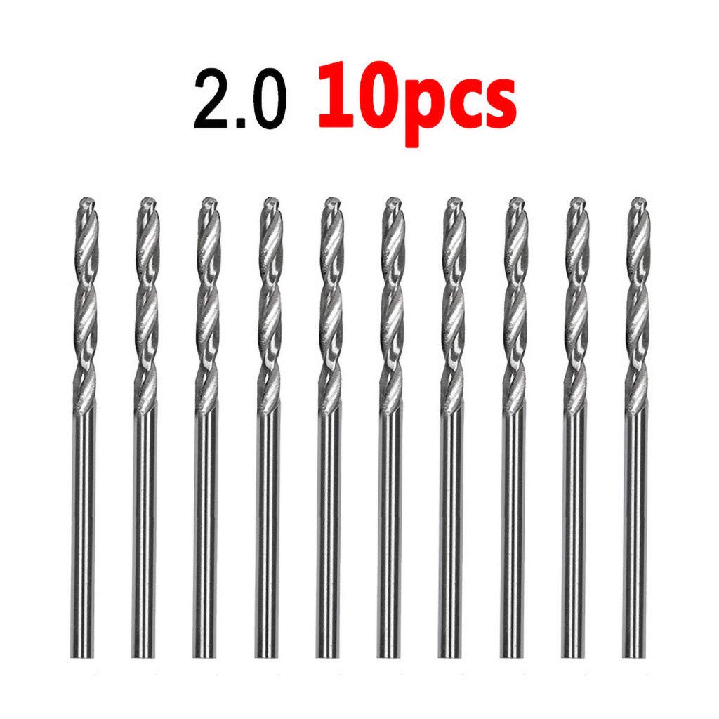 Newii 40Pcs Titanium Coated High Speed Steel Drill Bit Set Tool 1/1.5/2/2.5/3mm, Silver