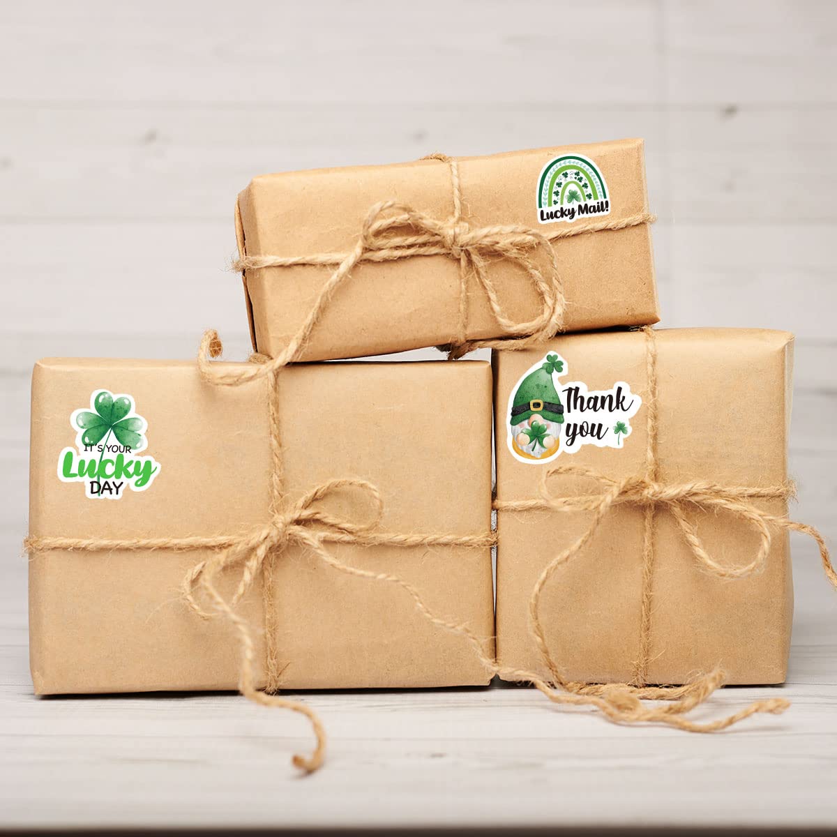 200 PCS It’s Your Lucky Day Cute Patrick's Day Stickers,Cute Envelopes Stickers for Business Packages/Handmade Goods/Bags,Patrick's Day Theme Small Shop Business Stickers for Envelopes Seals