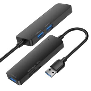 USB 3.0 Hub Multiport Adapter - 5 in 1 USB-C Hub with Mouse, Keyboard, USB Stick and SD/TF Reading Support [Charging Not Supported], for MacBook, Mac Pro, Mac Mini, iMac, PC, Flash Drive, Mobile HDD