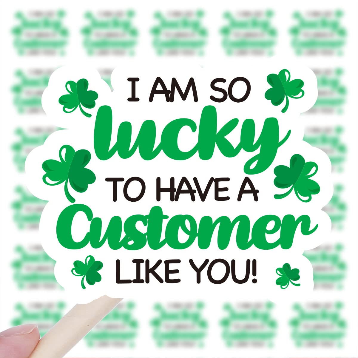 200 PCS I am So Lucky to Patrick's Day Stickers,Cute Small Business Envelopes Stickers for Business Packages/Handmade Goods/Bags,Patrick's Day Theme Small Shop Business Stickers for Envelopes Seals