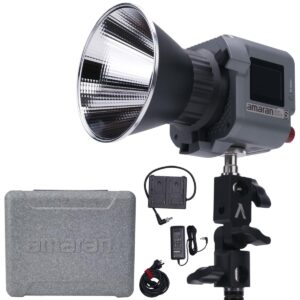 aputure amaran 60x s led video light 65w, 2700k-6500k bi-color bowens mount point-source led, cri 96+, app control build in 9 lighting fx