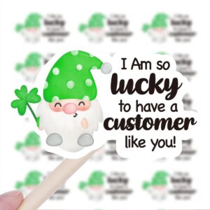 200 pcs thank you for shopping patrick's day sticker,cute business envelopes stickers for business packages/handmade goods/bags,patrick's day theme small shop business stickers for envelopes seals