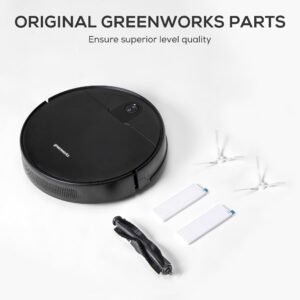 Greenworks GRV-1010 5pc. Robotic Vacuum Replenishment Kit; 2 Edge-Sweeping Brushes, 1 Roller Brush, 2 Filters,White