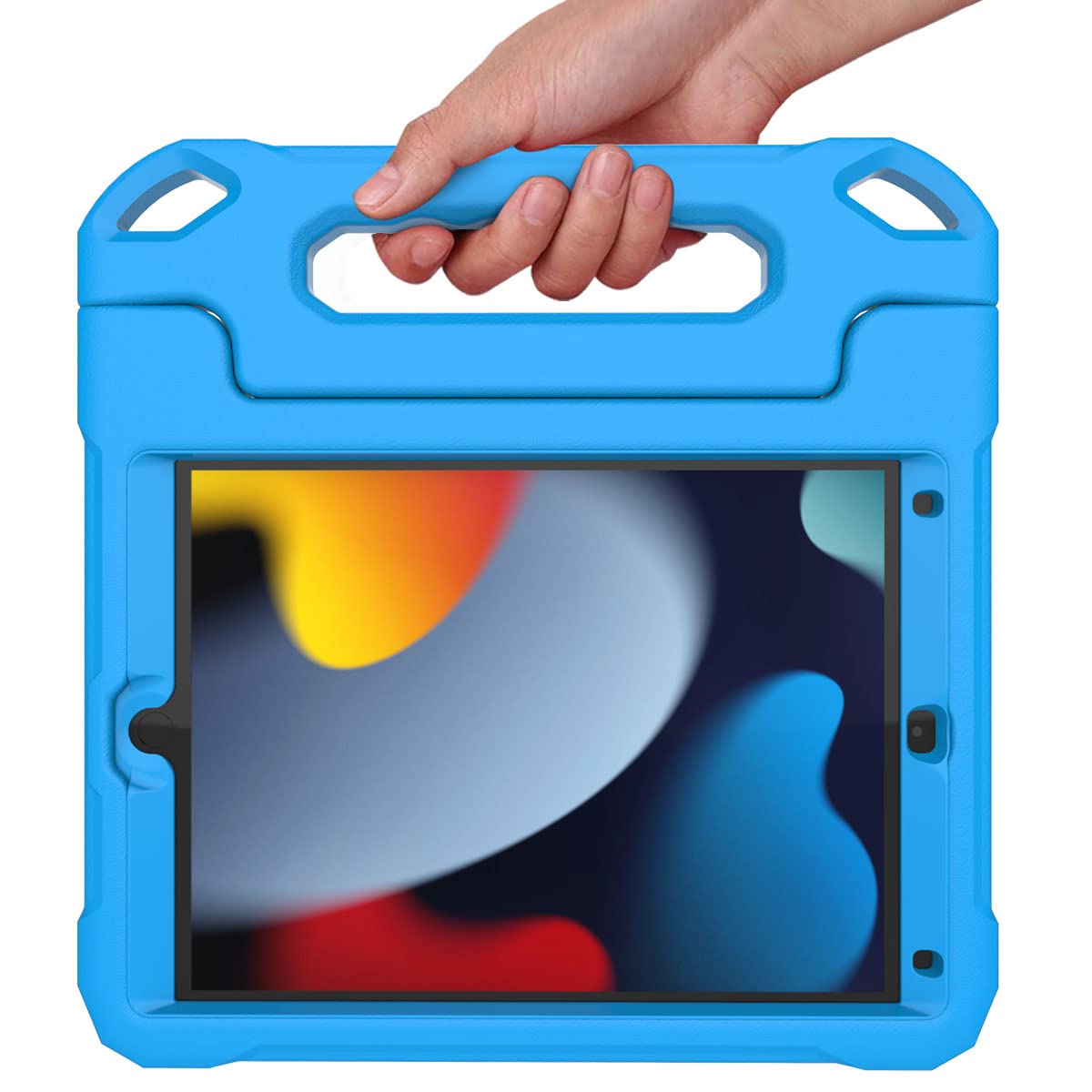 SUPLIK Kids Case for iPad 9th/8th/7th Generation(10.2 inch, 2021/2020/2019), iPad 10.2 Case with Screen Protector, Durable Shockproof Protective Handle Stand Case for Apple iPad Gen 9/8/7, Blue