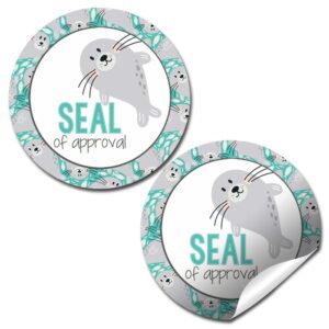 seal of approval appreciation & encouragement sticker labels, 40 2" party circle stickers by amandacreation, great for teachers, co workers, employees and anyone who needs to feel appreciated