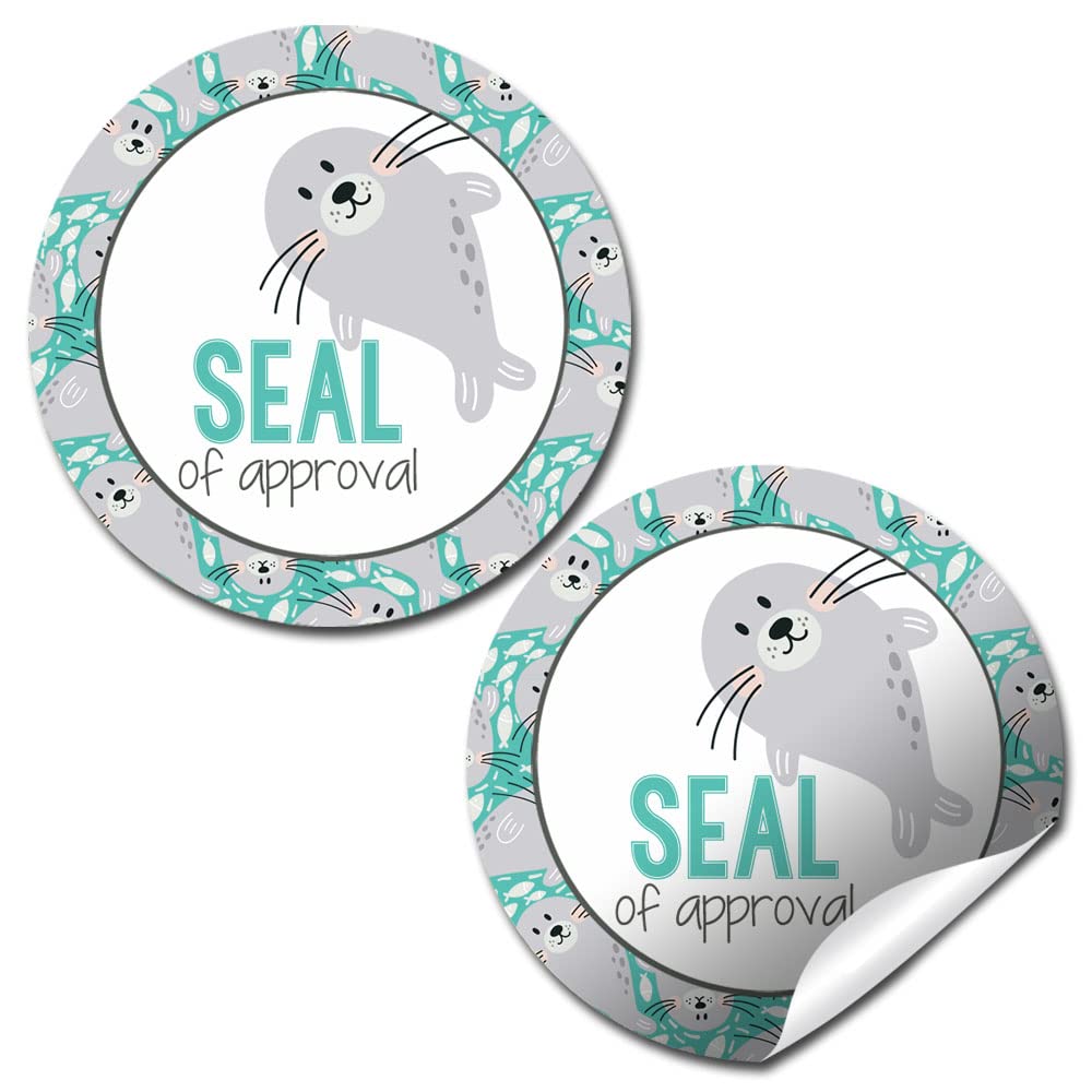 Seal of Approval Appreciation & Encouragement Sticker Labels, 40 2" Party Circle Stickers by AmandaCreation, Great for Teachers, Co Workers, Employees and Anyone Who Needs to Feel Appreciated