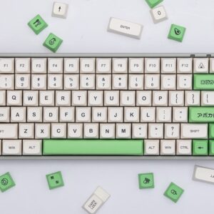 EPOMAKER Avocado 135 Keys XDA Profile PBT Dye Sublimation Keycaps Set for Mechanical Gaming Keyboard, Compatible with Cherry Gateron Kailh Otemu MX Structure