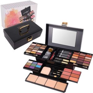 58 colors professional makeup kit for women, all in one full makeup gift set for women girls beginner with eye shadow blush, lipstick, compact powder, mascara, eyeliner, lip liner, eyebrow pencil,