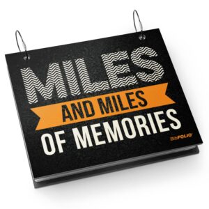 gone for a run bibfolio race bib album | bib holder miles of memories | black