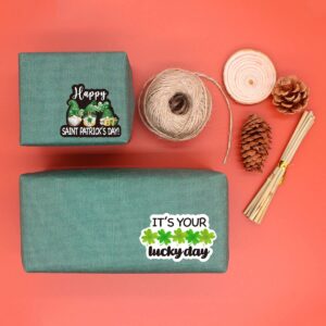 MEYFCLA It’s Your Lucky Day Patrick's Sticker,Cute Small Business Envelopes Stickers for Handmade Goods/Bags Packages ,Patrick's Theme Shop Seals 160 Labels