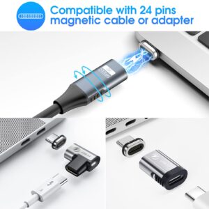 DuHeSin 24pins Magnetic USB C Connector Tips Head (3 Pack) Compatible for Most Type C Phone Cable Adapter Pad Tablet Devices