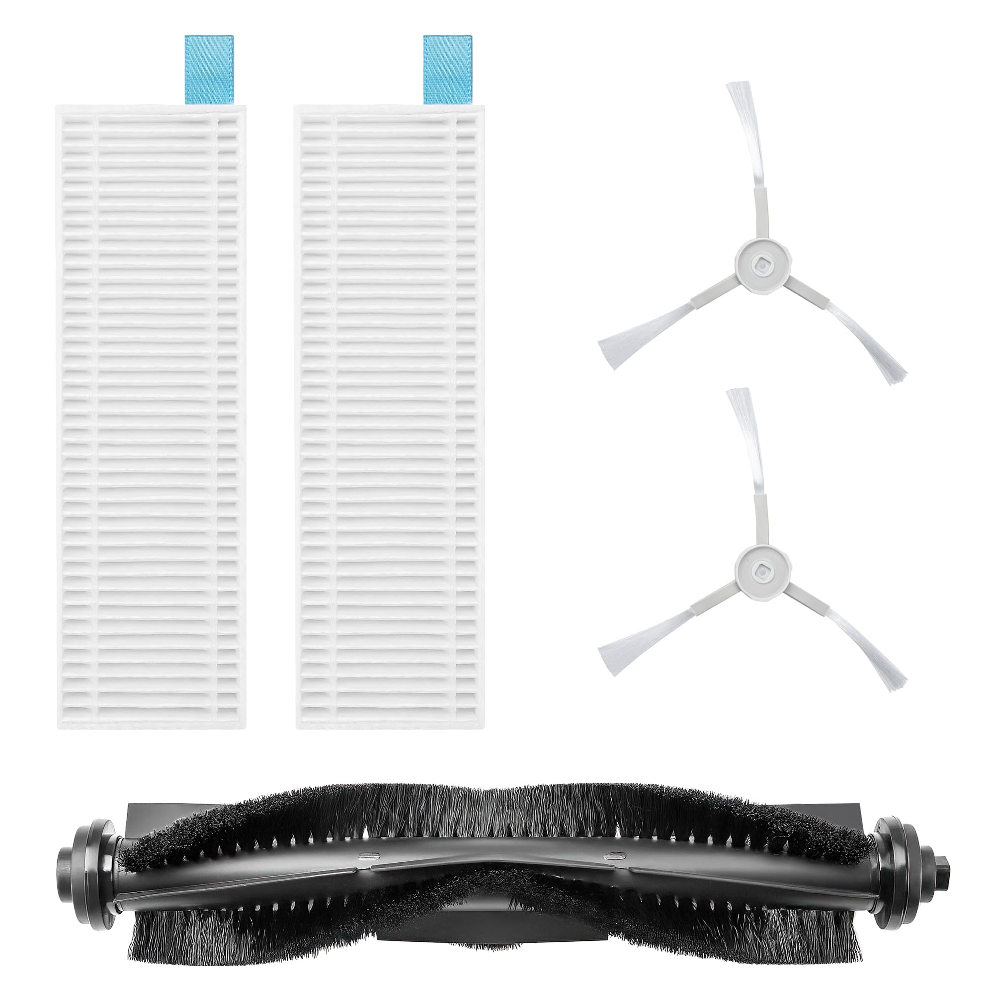 Greenworks GRV-1010 5pc. Robotic Vacuum Replenishment Kit; 2 Edge-Sweeping Brushes, 1 Roller Brush, 2 Filters,White