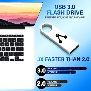 USB 3.0 Flash Drive 64GB Thumb Metal, Silver