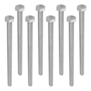 heyiarbeit m6 hex bolt m6-1 x 100mm hex bolt unc hex head screw bolts 304 stainless steel fully threaded hex tap bolts 8pcs